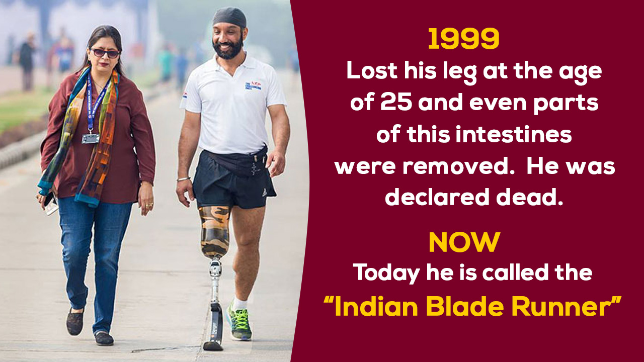 Indian Blade Runner perform Skydiving - Nashik News
